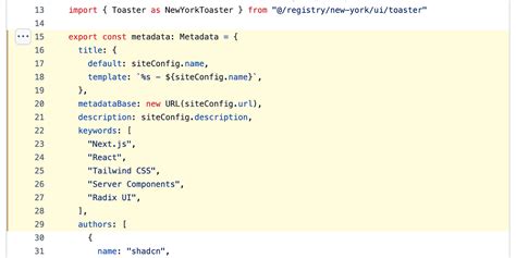 A Comparison Of Metadata Configurations Between Lobechat And Shadcnui