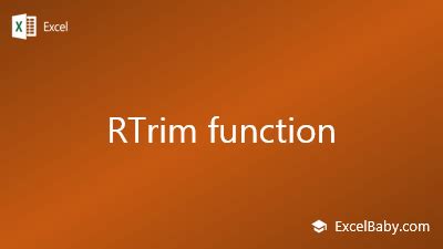 RTrim Function Archives ExcelBaby