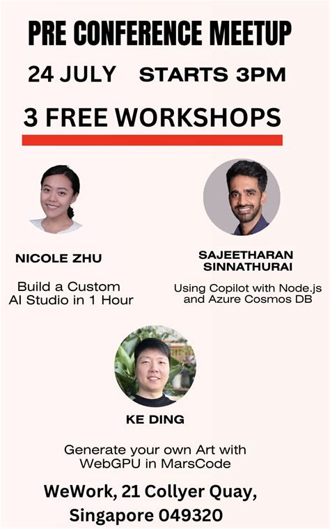 Cityjs Conferences On Linkedin We Got A Free Meetup With 3 Workshops On 24th Jul Build A Custom Ai