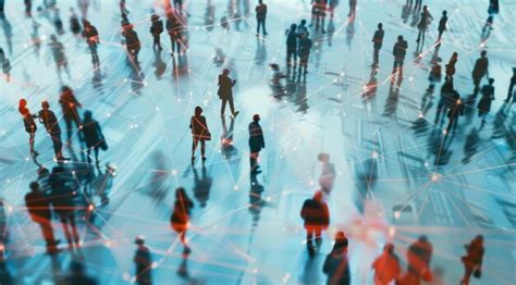 Premium Photo Group People And Crowd Connected To Wifi Internet Big Data And Smart City