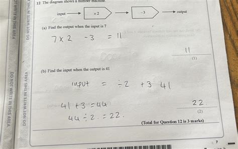 solved 3 12 the diagram shows a number machine 3 input 2 output a