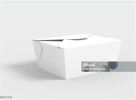 빈 흰색 테이크 아웃 상자 모형 흰색 배경 3d 일러스트 3d 렌더링에 고립 된 가방에 대한 스톡 사진 및 기타 이미지 가방