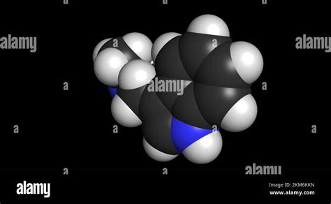 Dmt Dimethyltryptamine Psychedelic Drug Molecule 3d Render Chemical Structure 4k Stock Video