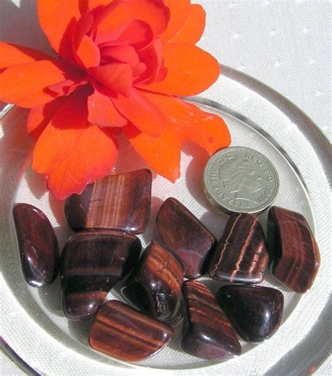 10 Tiger Eye Red Crystal Tumblestones By Sunnycrystals On Etsy 600 Red Tigers Eye Crystals