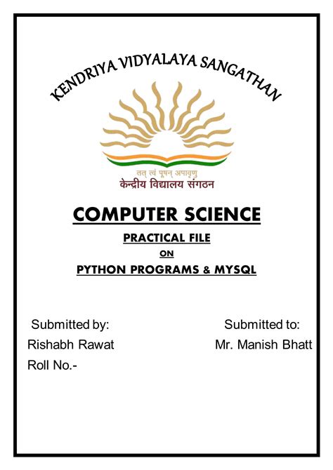 Cbse Class 12 Computer Practical Python Programs And Mysql Docx Programming Languages