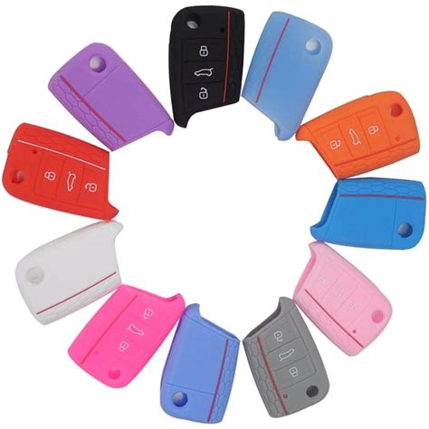 Capa De Chave De Silicone Para Chave Volkswagen Novo Polo Virtus Golf Tsi Tiguan Jetta Tcross