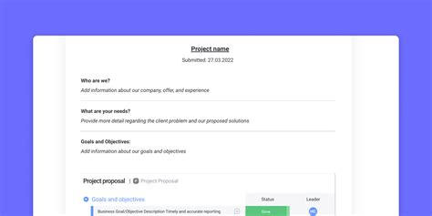 Program Proposal Template To Create Successful Projects