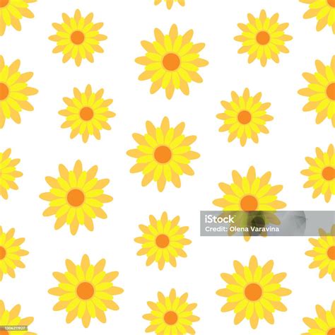 Ilustración De Flores De Fantasía Amarillas Ilustración Vectorial