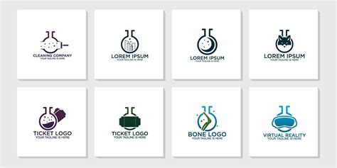 Set Of Laboratory Logo Vector Technology Logo Template 20125705 Vector
