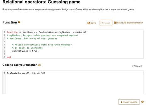 Relational Operators Guessing Game Row Array Userguess Contains Sequence Of User Guesses Assign
