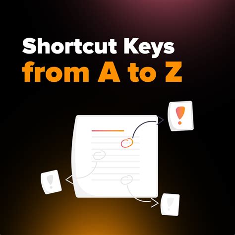 Shortcut Keys From A To Z