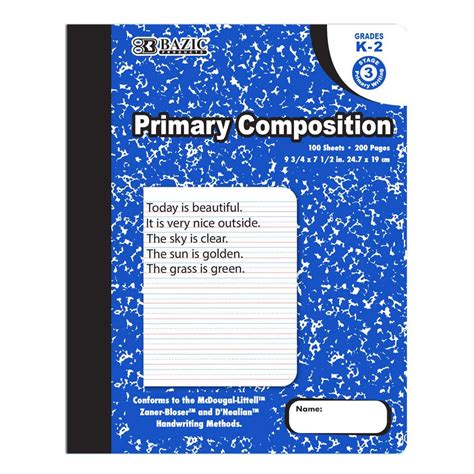 Notebook Composition Primarymarble 100 Sheets