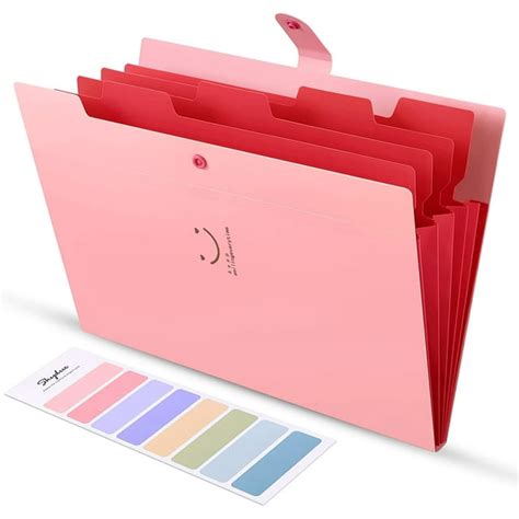Skydue Expanding File Folder With 5 Pockets Letter A4 Paper Accordion