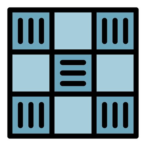 타일 포장 아이콘 개요 타일 포장 벡터 아이콘 색상 플랫 절연 프리미엄 벡터