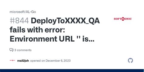 Deploytoxxxxqa Fails With Error Environment Url Is Not A Valid S Url So It Will Not