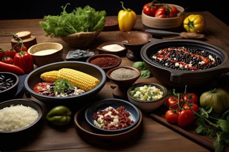 Premium Ai Image Brazilian Food Cuscus Coos Cous Cassava Farofa