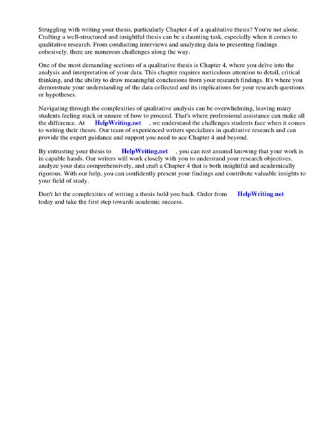 Example Of Chapter 4 Qualitative Thesis Pdf