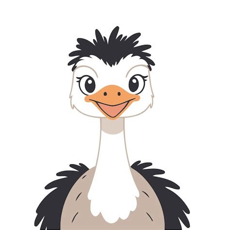 Милый страус для малышей книги векторная иллюстрация Премиум векторы