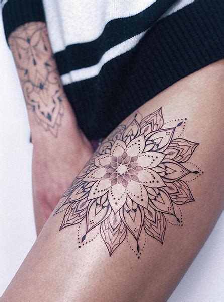 تاتو ران پا ۴۰ طرح تاتو روی ران پا زنانه دوره های دترلند