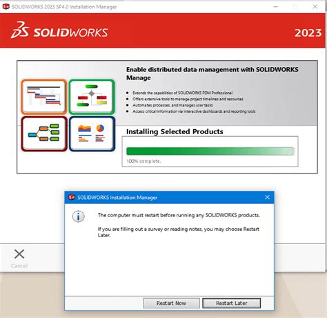 Administrative Installer Skip Restart Prompt After Successful Installation Rsolidworks