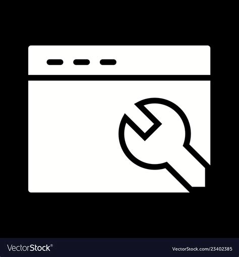 Browser Settings Icon Royalty Free Vector Image