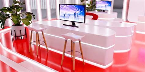 Exhibition Booth 3d Model Clean Topology Node Based Shaders 3d Model Superhive Formerly