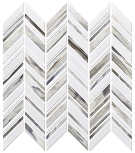 Alato Beachwalk Chevron Glass Mosaic Wall Tile The Tile Shop