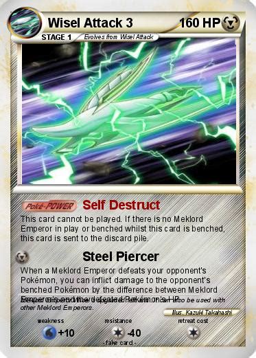 Pokémon Wisel Attack 3 2 2 Self Destruct My Pokemon Card