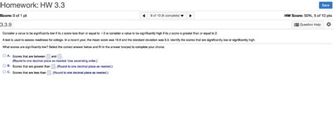Solved Homework Hw 3 3 Save Score 0 Of 1 Pt 6 Af 10 6