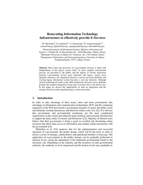 Pdf Renovating Information Technology Infrastructure To Effectively