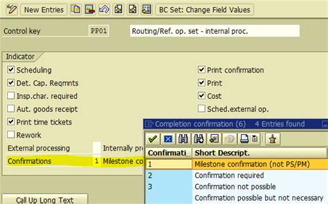 Solved Confirmation Type For Control Keys For Operations Sap Community