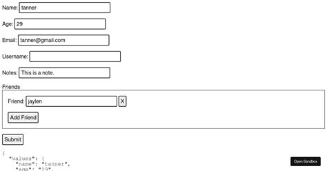 React Form Examples Codesandbox React Form Examples Codesandbox