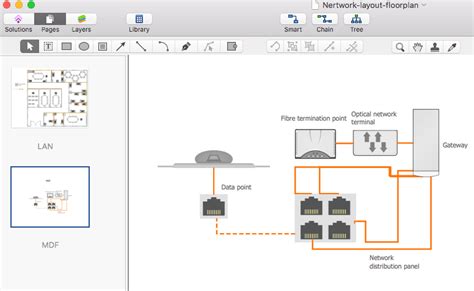 Creating A Network Layout Floor Plan ConceptDraw HelpDesk
