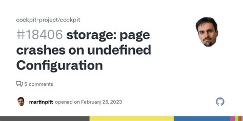 Storage Page Crashes On Undefined Configuration · Issue 18406 · Cockpit Project Cockpit · Github