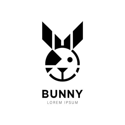 Bunny Face Negative Logo Vectors And Illustrations For Free Download Freepik