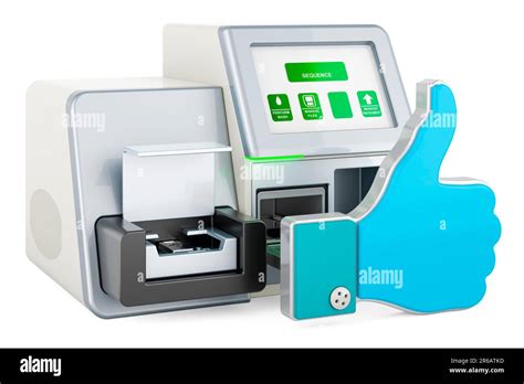 Dna Sequencer With Like Icon 3d Rendering Isolated On White Background