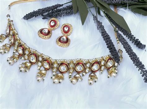 Noor Ruby Pearl Set B Anu Designs