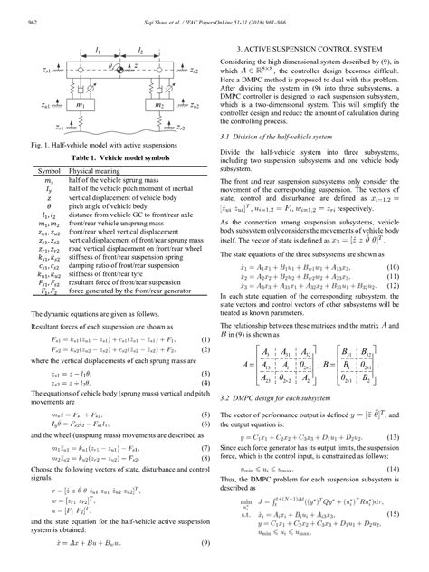 车辆主动悬架的分布式模型预测控制与实现外文翻译资料 外文翻译网
