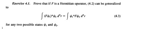 solved exercise 4 1 prove that if f is a hermitian