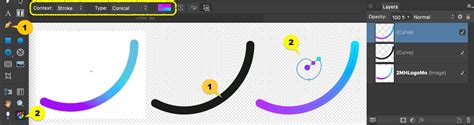Newbie Designer V2 Macos Curve Form With A Degraded Affinity On