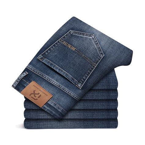 Plus Size Business Fashion Straight Jeans Classic Style Fashion