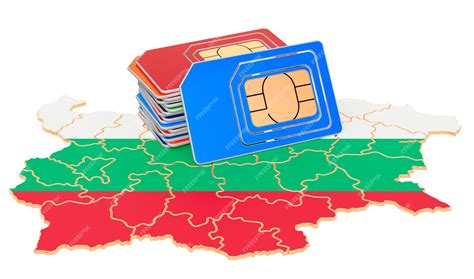 Premium Photo | Sim cards on the bulgarian map mobile communications ...