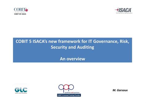 Pdf Cobit 5 Isacas New Framework For It Governance Risk · Cobit 5 Is Aimed To Provide An