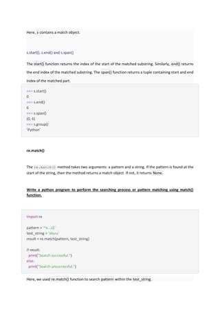 Python Regular Expression Pdf