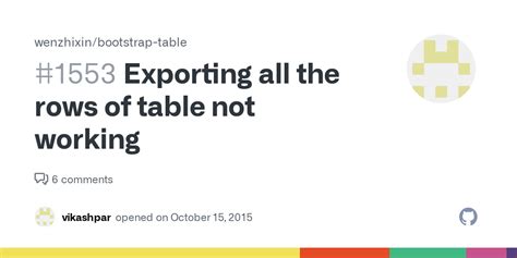 exporting all the rows of table not working · issue 1553 · wenzhixin bootstrap table · github