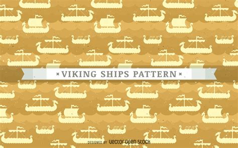 Viking Ships Pattern Background Vector Download