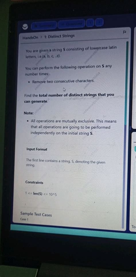 Handson 1 Distinct Strings You Are Given A Studyx