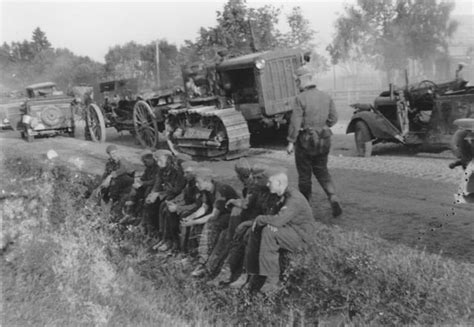 A German Column At A Halt Smolensk Region District Of The City Of
