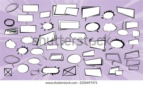 Collection Vector Comic Manga Speech Bubbles Stock Vector Royalty Free
