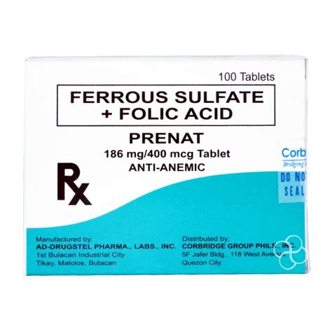 Prenat 186mg400mcg Tab St Joseph Drug Online Store